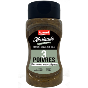 Marinade 3 poivres pour viande - Achat les produits AYMARD